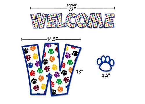 Teacher Created Resources 5439 Paw Prints Welcome Bulletin Board