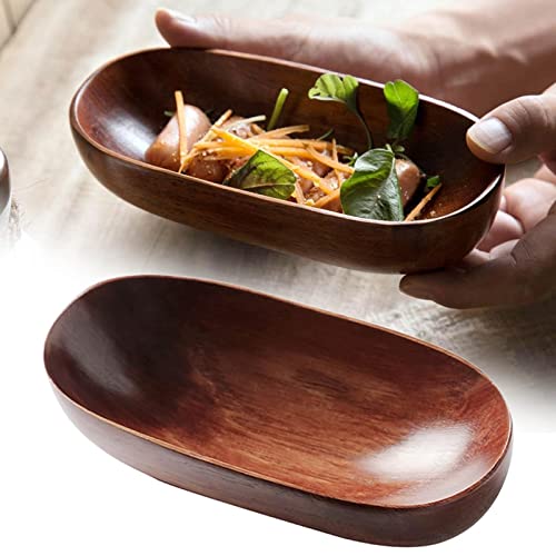 GEEKLLS Breakfast Tray Wooden Dried Fruit Dish Solid Wood Tableware Food Serving Tray Pcs Long Handle Wooden Mixing Spoon
