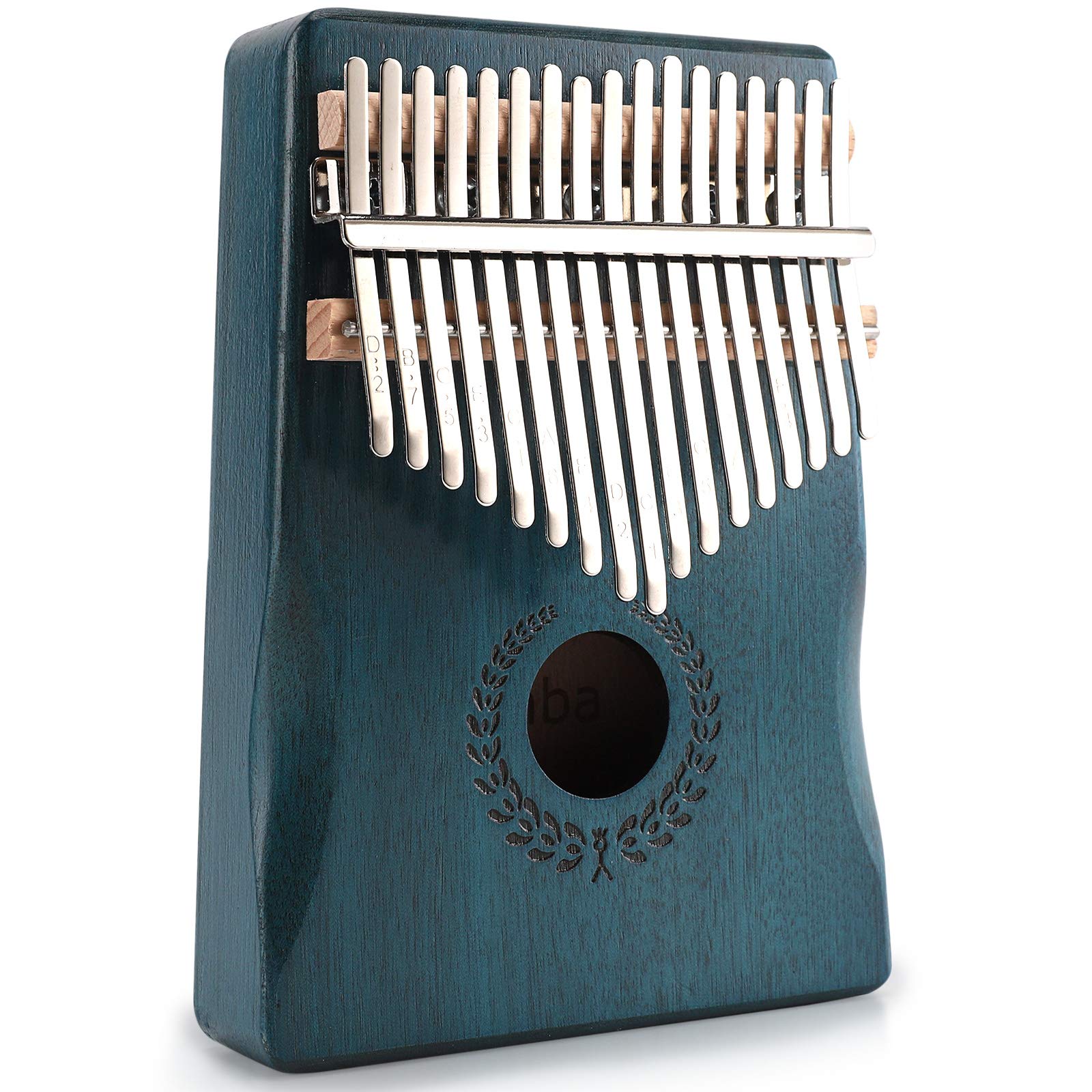 PLLTMU Kalimba Thumb Piano 17 Key Kalimba 17 Key Kalimba with Tune Hammer and Study Instruction,Mbira Thumb Piano,Kalimba Thumb Piano,Gift for Kids,Handmade with Mahogany and Ore Steel Bars