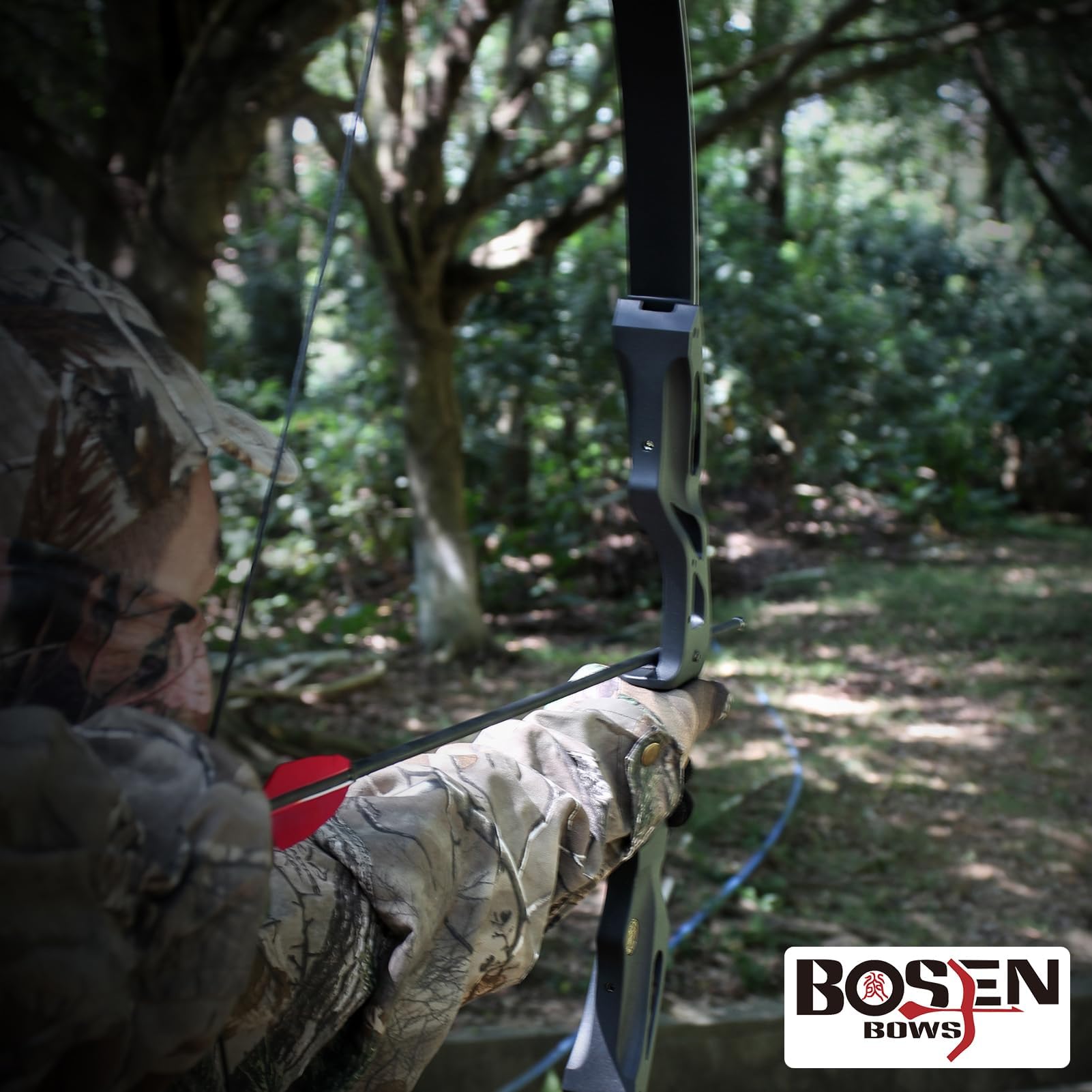BOSEN BOWS Foam core ILF Limbs Recurve Bow Takedown RightHand Riser Tatget & Hunting Bow 20-55LBS (30)