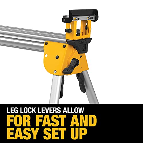 DEWALT Miter Saw Stand, Heavy Duty, 500 lb. Capacity, Portable with Leg Locks (DWX723),Silver
