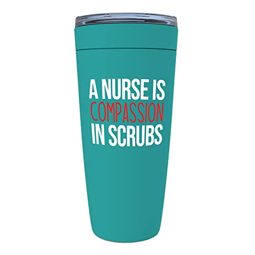 Nurse Mint Edition Viking Tumbler 20oz - A nurse is compassion - Labor Clinical Certified Nursing Assistant Surgical Emergency Oncology Practitioner