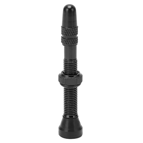 Bediffer Tubeless Valve, Removable Covers Soft Rubber Base Bike Tubeless Valve Vacuum Extension for Road Bikes(Black)