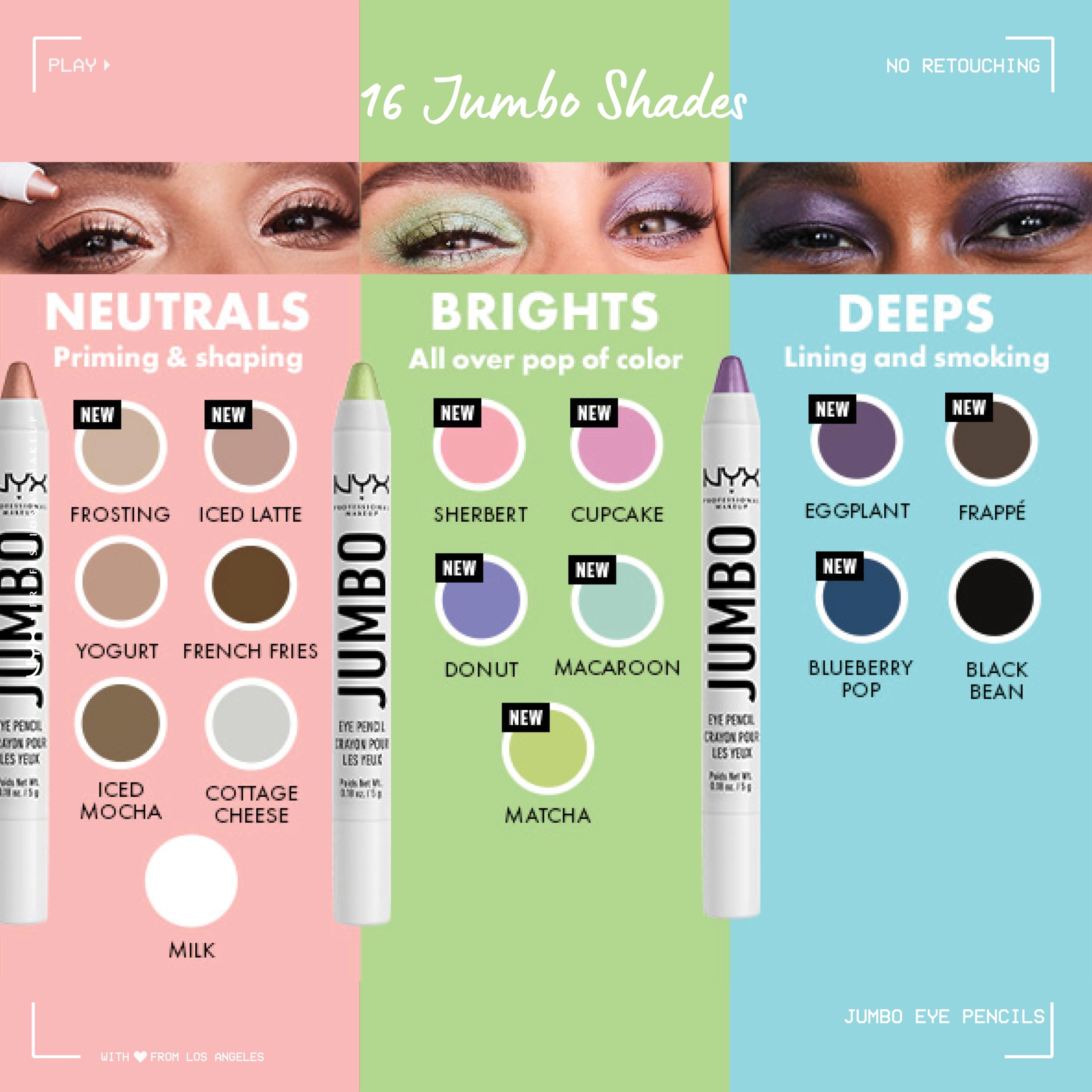 NYX PROFESSIONAL MAKEUP Jumbo Eye Pencil, Blendable Eyeshadow Stick & Eyeliner Pencil - French Fries