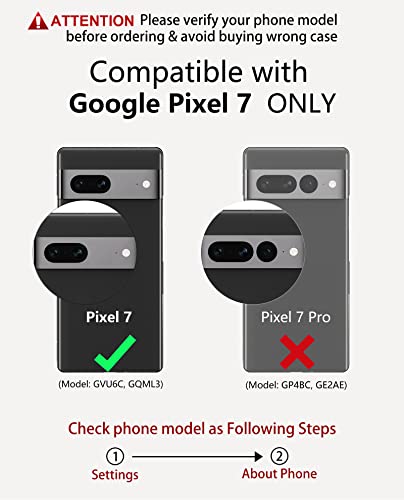 FNTCASE for Google Pixel 7 Case: Built-in Screen Protector & Kickstand | Extra Front Frame | Full-Body Dual Layer Rugged Belt-Clip Holster | Military Shockproof Cell Phone Protective Cover 5G - Black