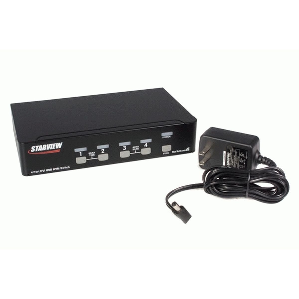 StarTech, DVI USB KVM Switch with Audio - KVM/audio / USB switch - USB - 4 ports - 1 local user
