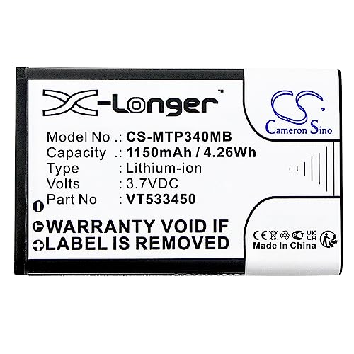 CS Replacement Battery for Motorola Ease 34, Ease 35, Ease 44 VT533450 1150mAh / 4.26Wh Barcode Scanner