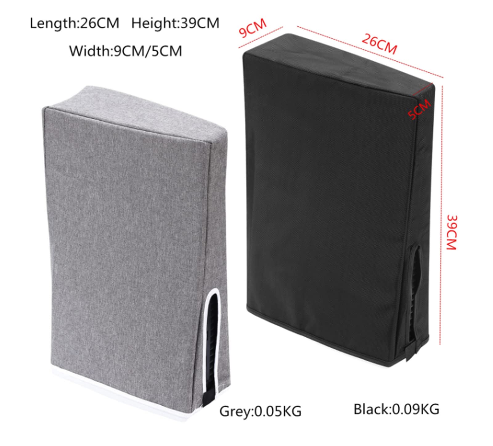 Console Cover for PS5 Console Protection Dust Cover PS5 Dustproof Anti-Scratch Anti-Fall Waterproof Protector Case for Sony Playstation 5 dust Protection Sleeve with dust Plug(Black)