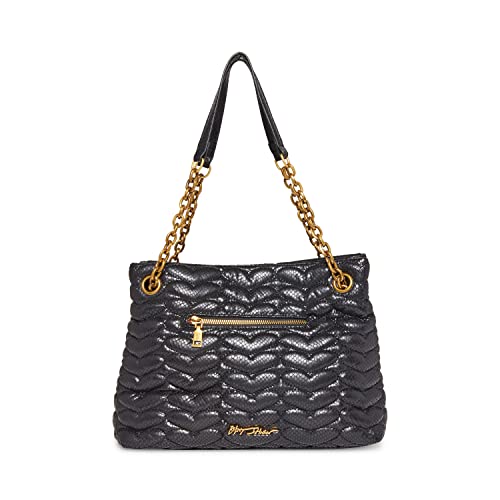 Betsey Johnson Take A Shine Quilted Tote, Black