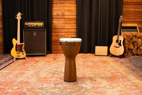 Meinl Percussion Djembe Hand Drum Circle Instrument with Synthetic Shell and Head, Alpine Series — NOT Made in China — Easy Tuning, 2-Year Warranty (ADJ12-BW)