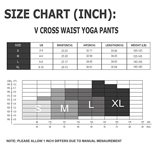 MOOSLOVER Women Crossover V Waist Butt Lifting Leggings High Waisted Yoga Pants(XL,Black-722)