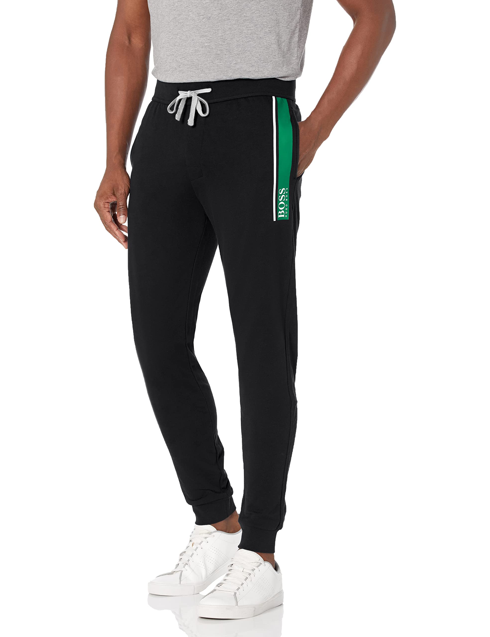 BOSS Mens Authentic Pants Pajama Bottom, Raven Black, Large US