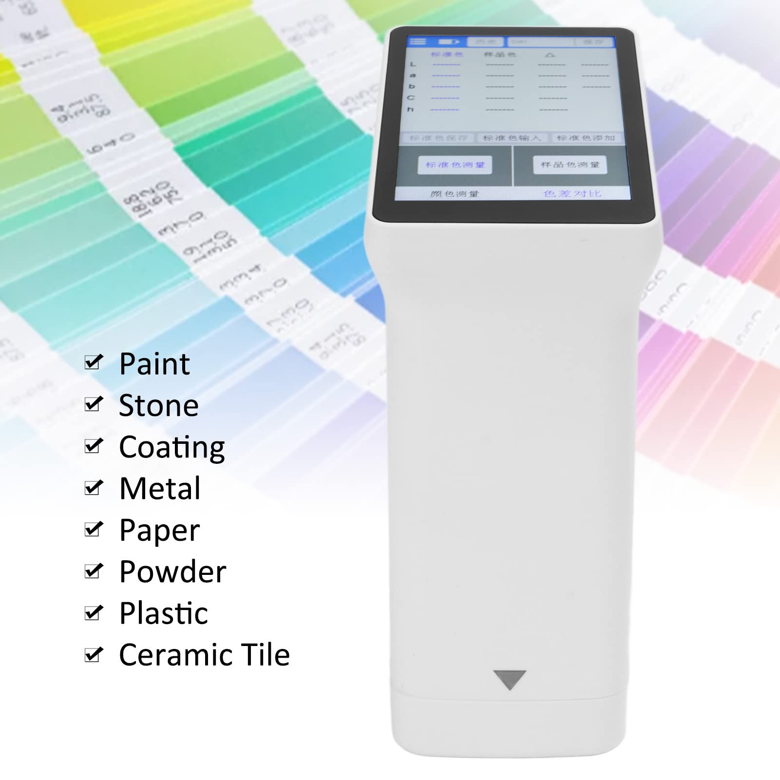 Color Difference Analyzer, High Accuracy Digital Colorimeter Large Storage Space QC Detection for Printing