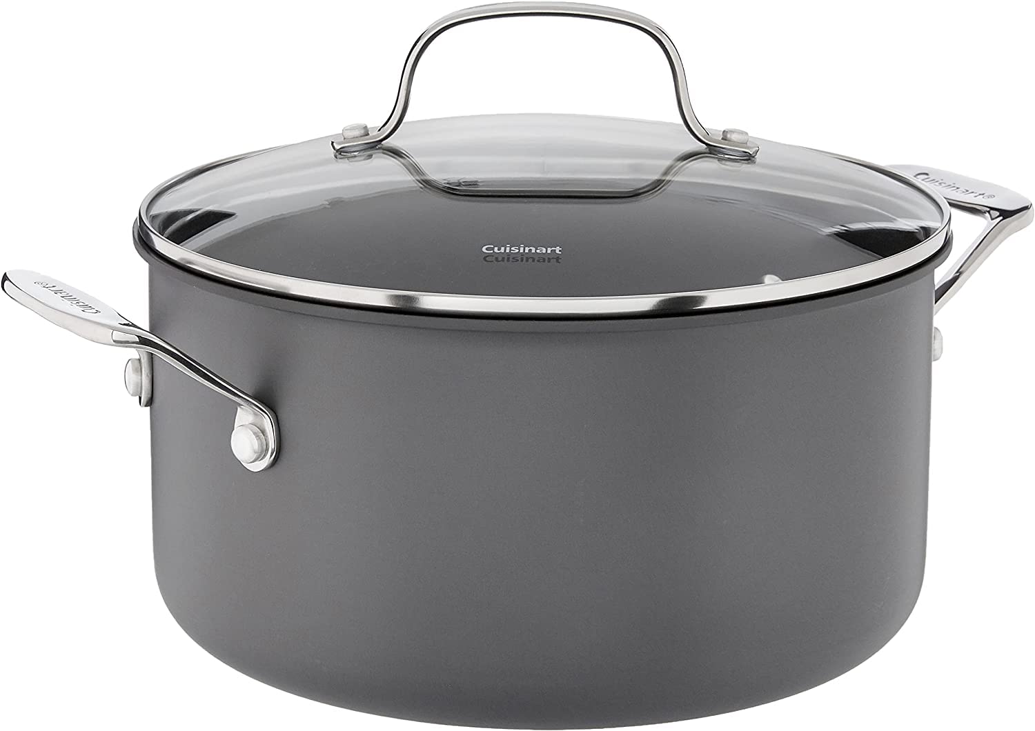 Cuisinart 644-24 Chef's Classic 6-Quart Nonstick-Hard-Anodized, Stockpot w/Cover & 619-18 Nonstick-Hard-Anodized, 2-Quart, Saucepan w/Cover