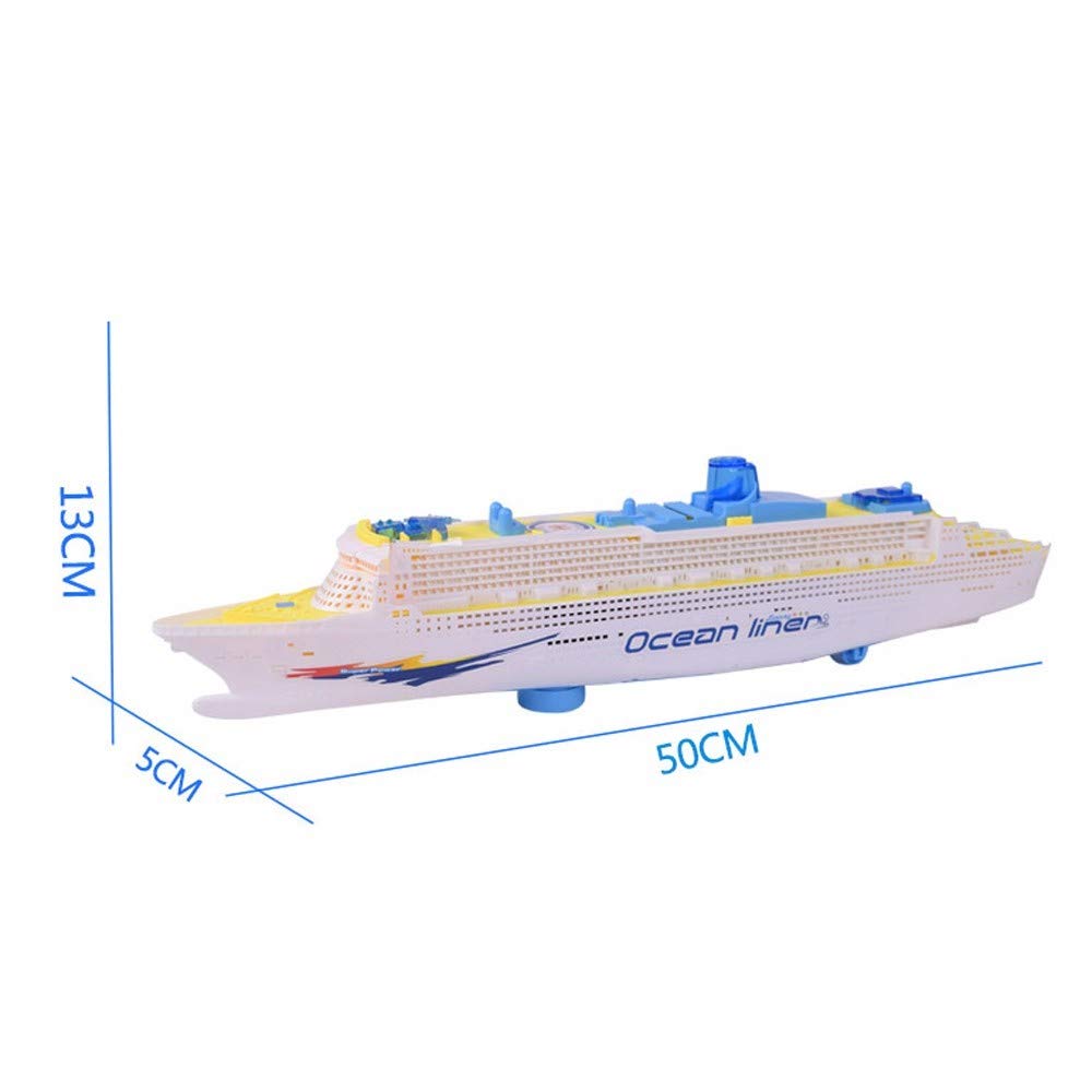 Wenini XAPUNK Colorful Ocean Liner Cruise Ship Boat Electric Flashing LED Light Sound,50x13x5 cm/19.7x5.1x2 in, Cannot Placed in Water, Cannot Float on Water