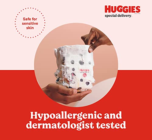 Huggies Special Delivery Hypoallergenic Baby Diapers Size 3 (16-28 lbs), 58 Ct, Fragrance Free, Safe for Sensitive Skin