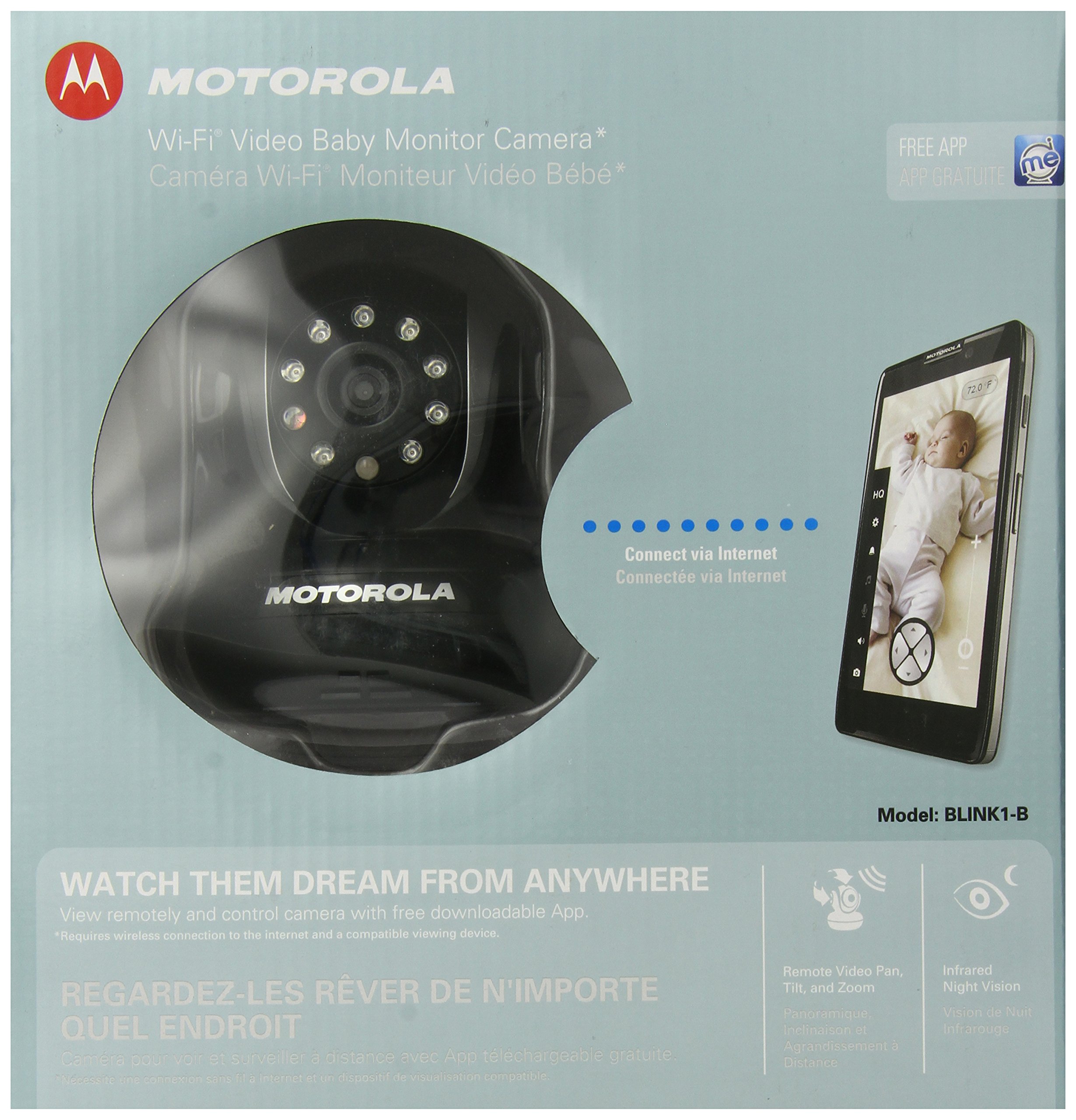Motorola Blink1 Wi-Fi Video Camera for Remote Viewing with iPhone and Android Smartphones and Tablets, Black