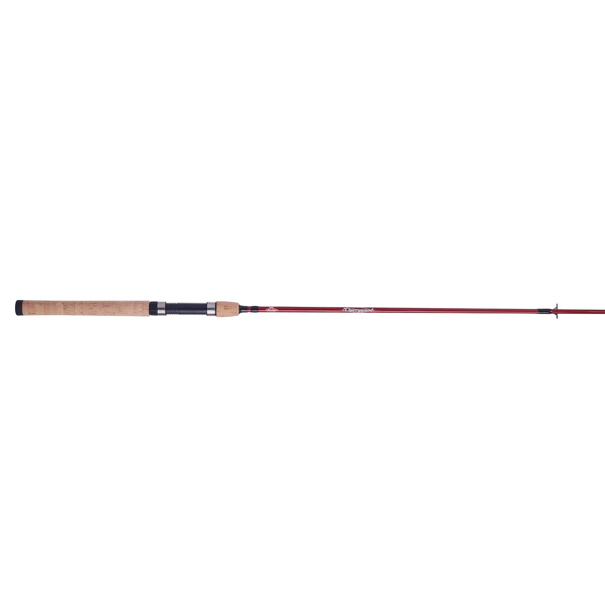 Berkley 6’6” Cherrywood HD Spinning Rod, One Piece Spinning Rod, 4-12lb Line Rating, Medium Light Rod Power, Fast Action, 1/8-5/8 oz. Lure Rating,Red