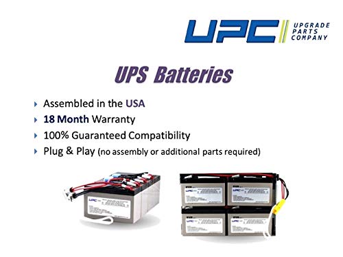 UPC UPGRADE PARTS COMPANY APCRBC123-UPC Replacement Battery for APC RBC123 UPS Systems - BN1080G, BX1300G, BR1000G, BX1350M, BN1350G, BX1000G