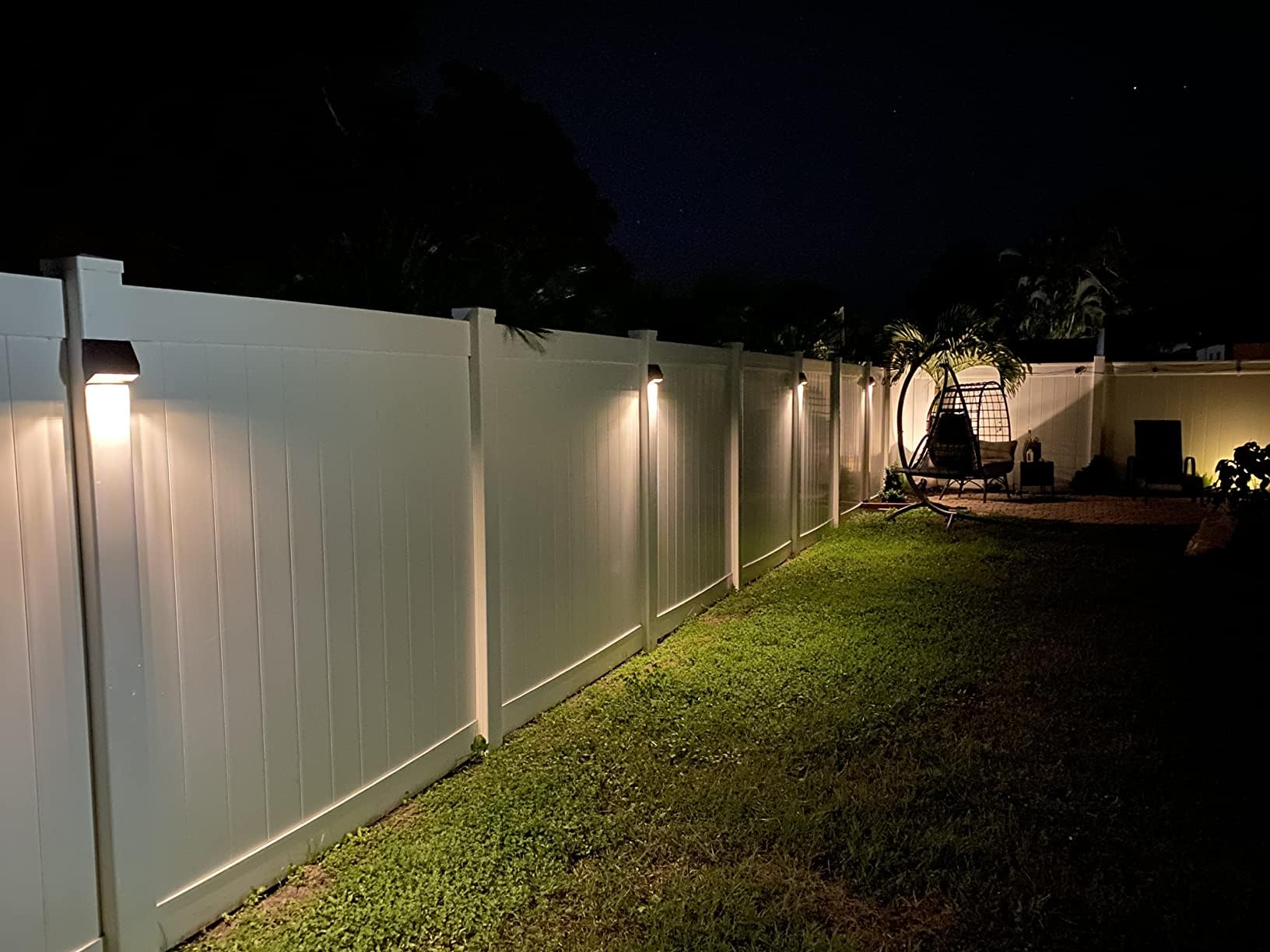 Bridika Solar Fence Lights LED Solar Wall Lights Outdoor IP65 Waterproof 2 Lighting Modes for Backyard Garden Garage and Pathway (Warm and Cool Light, 4 Packs)