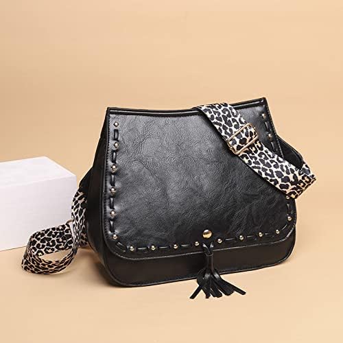 UKENENG Women's Crossbody Bag Shoulder Bag with Tassel Purse Shoulder Bucket Cross-body Purse (Grey)