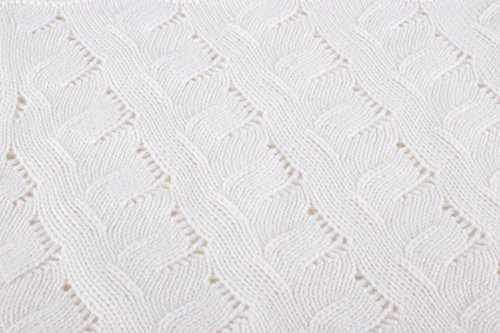 Unisex Luxury 100% Cashmere Baby Blanket - 'White' - Hand Made in Scotland by Love Cashmere - RRP $300