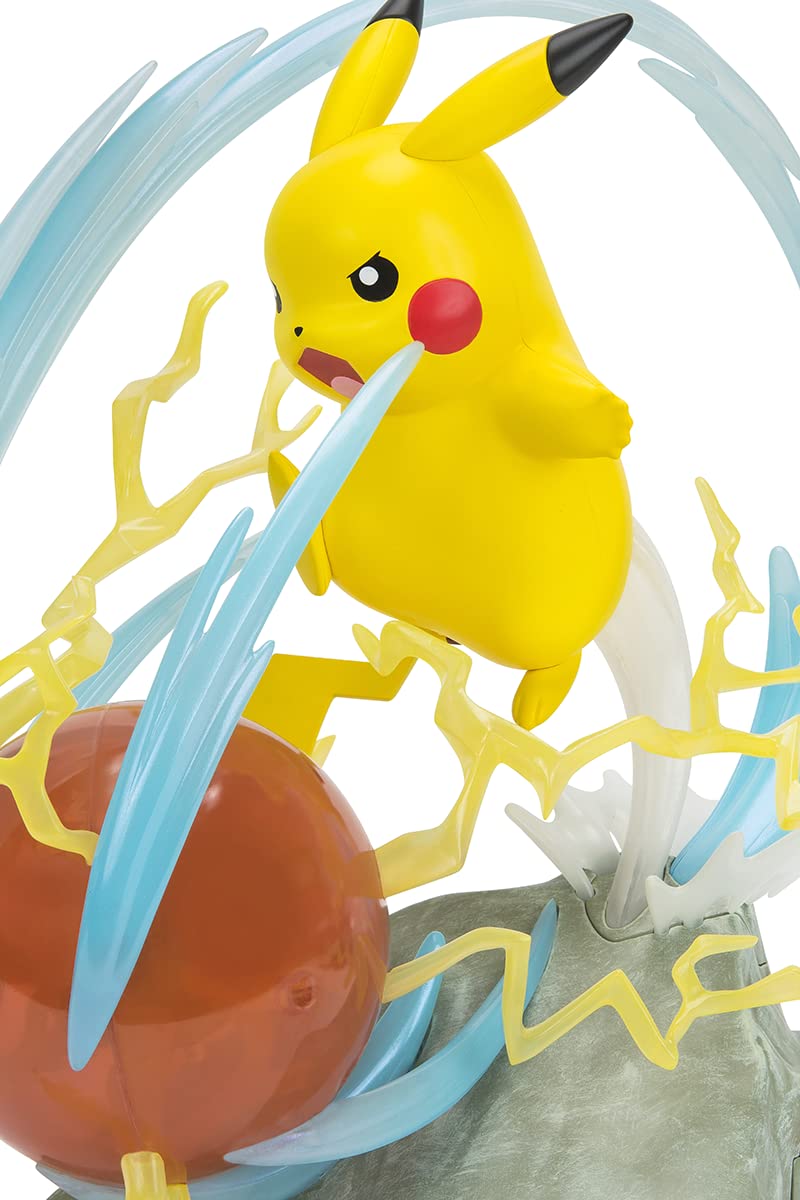 Pokemon Pikachu Deluxe Collector Statue Figure - Light FX - Collector Statue Pikachu - Authentic Details Collectibles for Fans Everywhere
