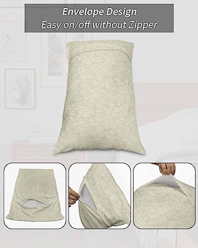 Edwiinsa Yellow Lines Pillow Covers King Standard Set of 2 20x36 Bed Pillow, Modern Striepd Abstract Aesthetics Plush Soft Comfort for Hair/Skin Cooling Pillowcases with Envelop Closure