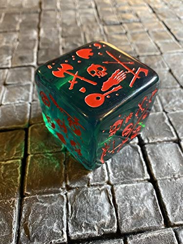 Massive Gelatinous Cube by Severed Books - 51mm Mini and Die - Six-Sided Dice - DND - Pathfinder RPG Roleplaying Game