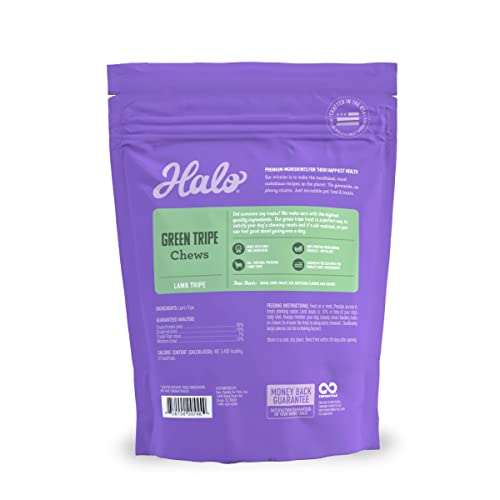 Halo Purely For Pets Halo Green Tripe Chew, Lamb Tripe Formula, All Life Stages, 6.0-OZ Pouch
