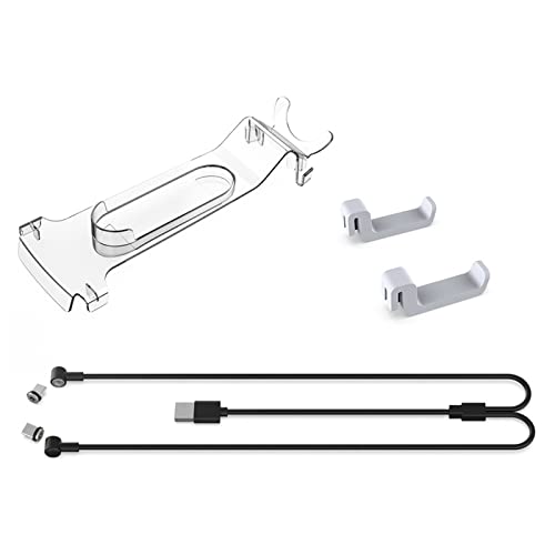 Controller Handle Bracket 2-in-1 Storage ABS Storage Bracket Headset Hook with Charging Cable for PS5/for PS VR2 1 Set