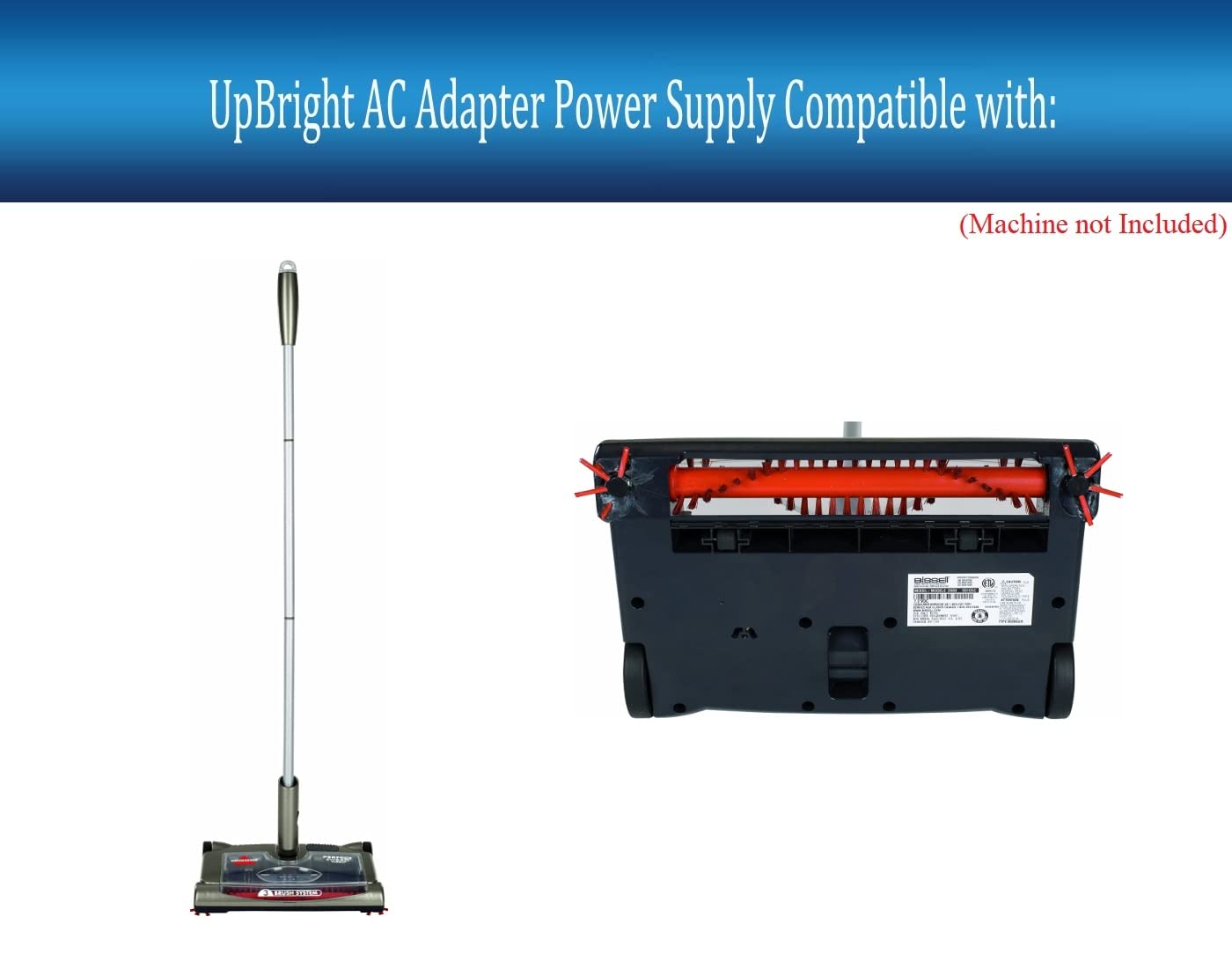 UpBright 10.5V AC Adapter Compatible with Bissell Perfect Sweep Turbo 2880 2800 2810 2880E 2880W 2880A 2880B 2880C 28801 28802 28803 7.2V DC Battery Sweeper Vacuum HK D9-150 RY105020US 9V Charger