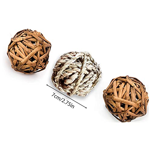 Hamiledyi Rabbit Seagrass Mat Activity Mat Bunny Chew Toy Small Animal Activity Play Ball Carrot Toy for Hamster Guinea Pigs Gerbils