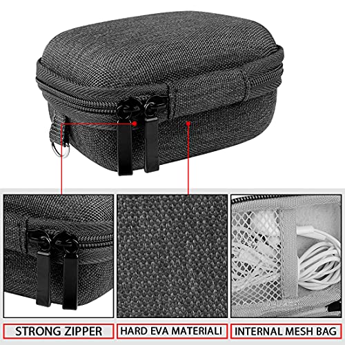 Geekria Shield Headphones Case Compatible with Anker Soundcore Liberty 2 Pro, Liberty 3 Pro, P3i, True Wireless Earbuds Case, Replacement Hard Shell Travel Carrying Bag with Cable Storage (Grey)