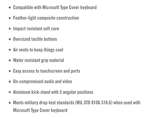 URBAN ARMOR GEAR [UAG] Microsoft Surface 3 Feather-Light Composite [Black] Aluminum Stand Military Drop Tested Case