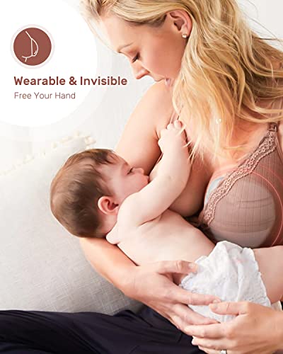 Grownsy Manual Breast Pump, Silicone Milk Collector Shells for Breastmilk, Wearable Breast Milk Catcher for Breastfeeding, Kick-Proof with Sealed Flange, Breastfeeding Essentials for Nursing Newborns