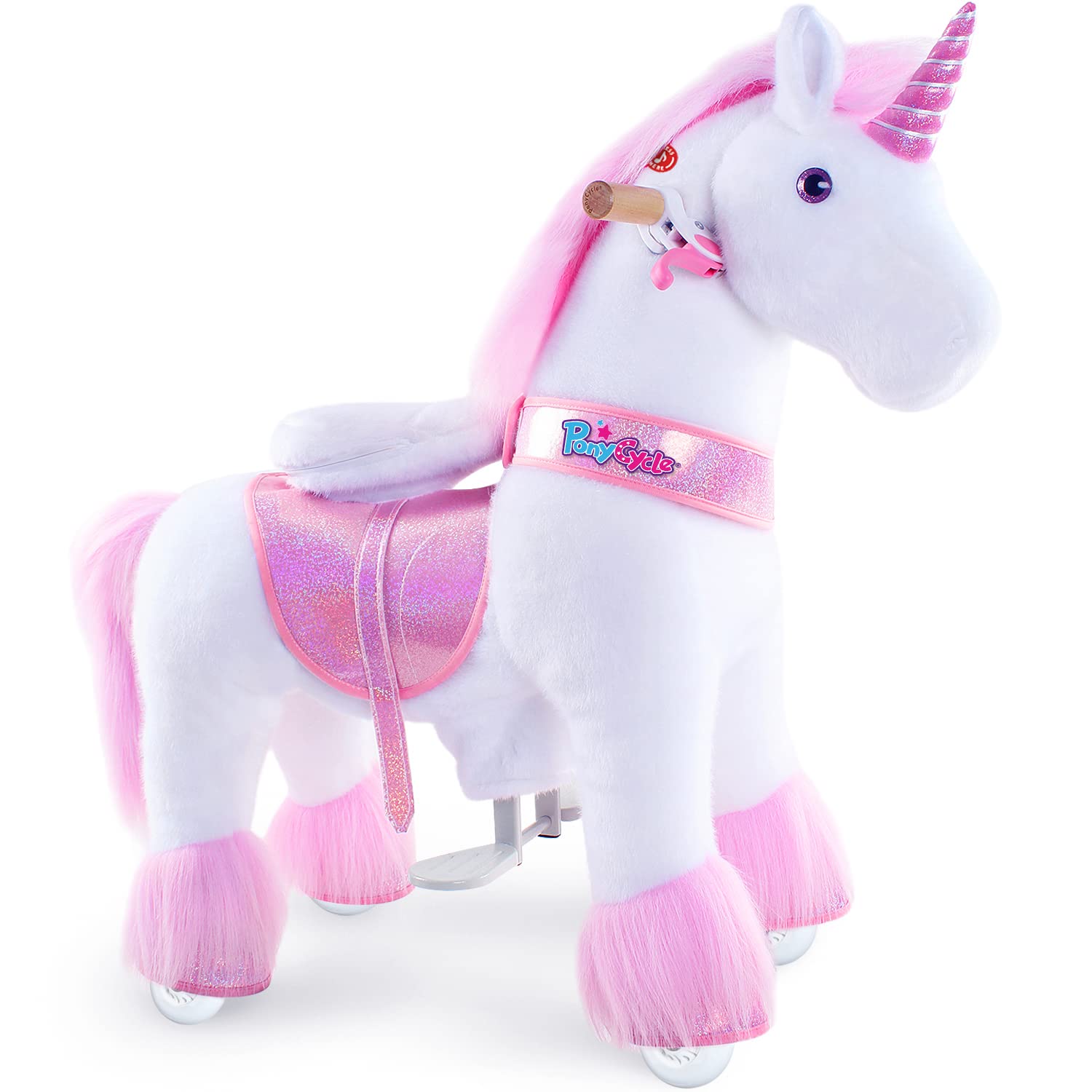 PonyCycle Ride On Unicorn Toys with Brake Classic Model U for Girls Giddy up Riding Pony Cycle (Pink, Size 3 for Age 3-5)