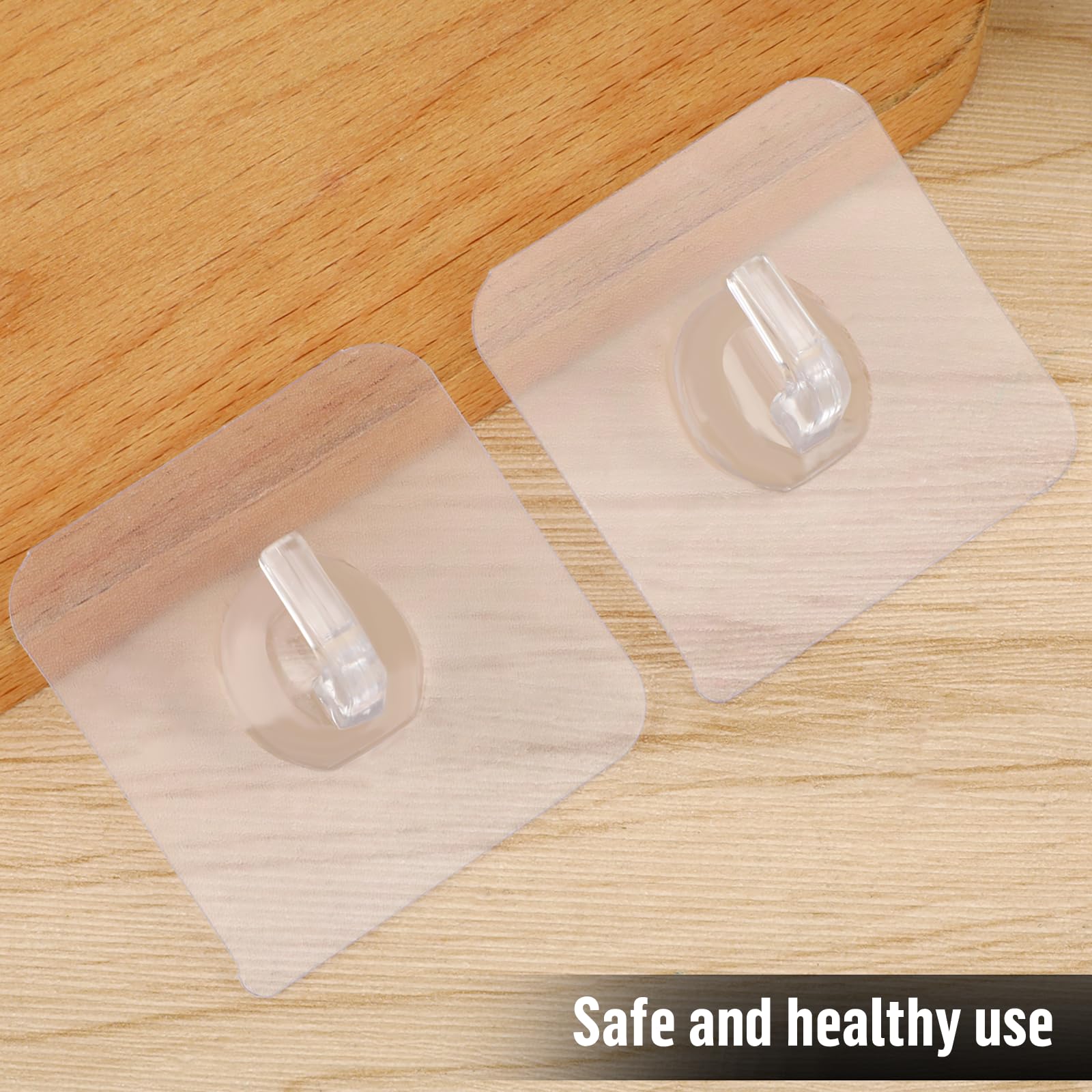 COMNICO 12 Pack Adhesive Hooks Clear Plastic Waterproof Heavy Duty Sticky Wall Ceiling Door Window Pothook Home Kitchen Bathroom Shower Office for Hanging Hat Towel Picture Coats (12)