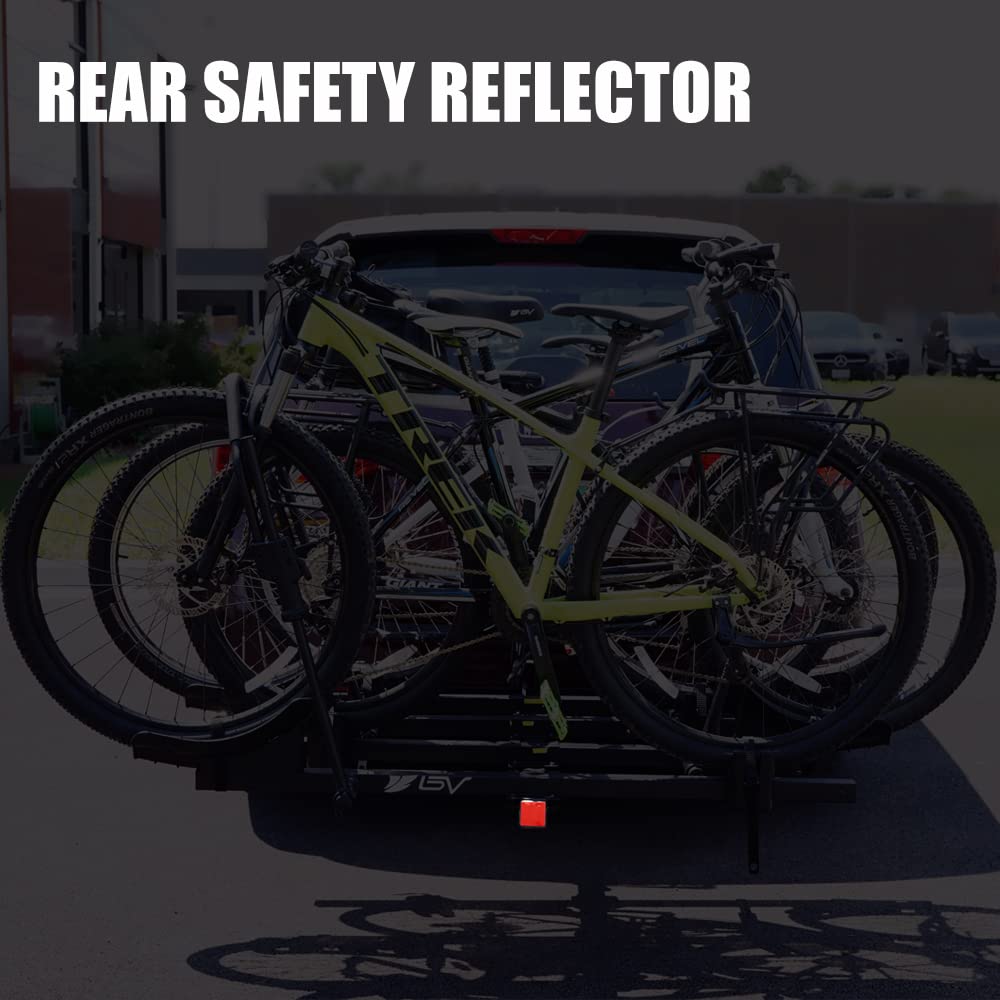 BV 4-Bike Bicycle Hitch Mount Rack Carrier for Car Truck SUV - Tray Style Smart Tilting Design, Fit E-Bike with max 4.8” tire Width/Max Load 132 Lbs.