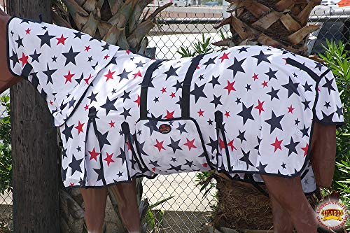 HILASON 78 Inches Horse Fly Sheet Ultra Violet Rays Protect Mesh Bug Mosquito Summer Spring | Fly Sheet | Horse Turnout Sheet | Fly Sheet for Horses | Bug and Mosquito Protection | Fly Sheet for Horse