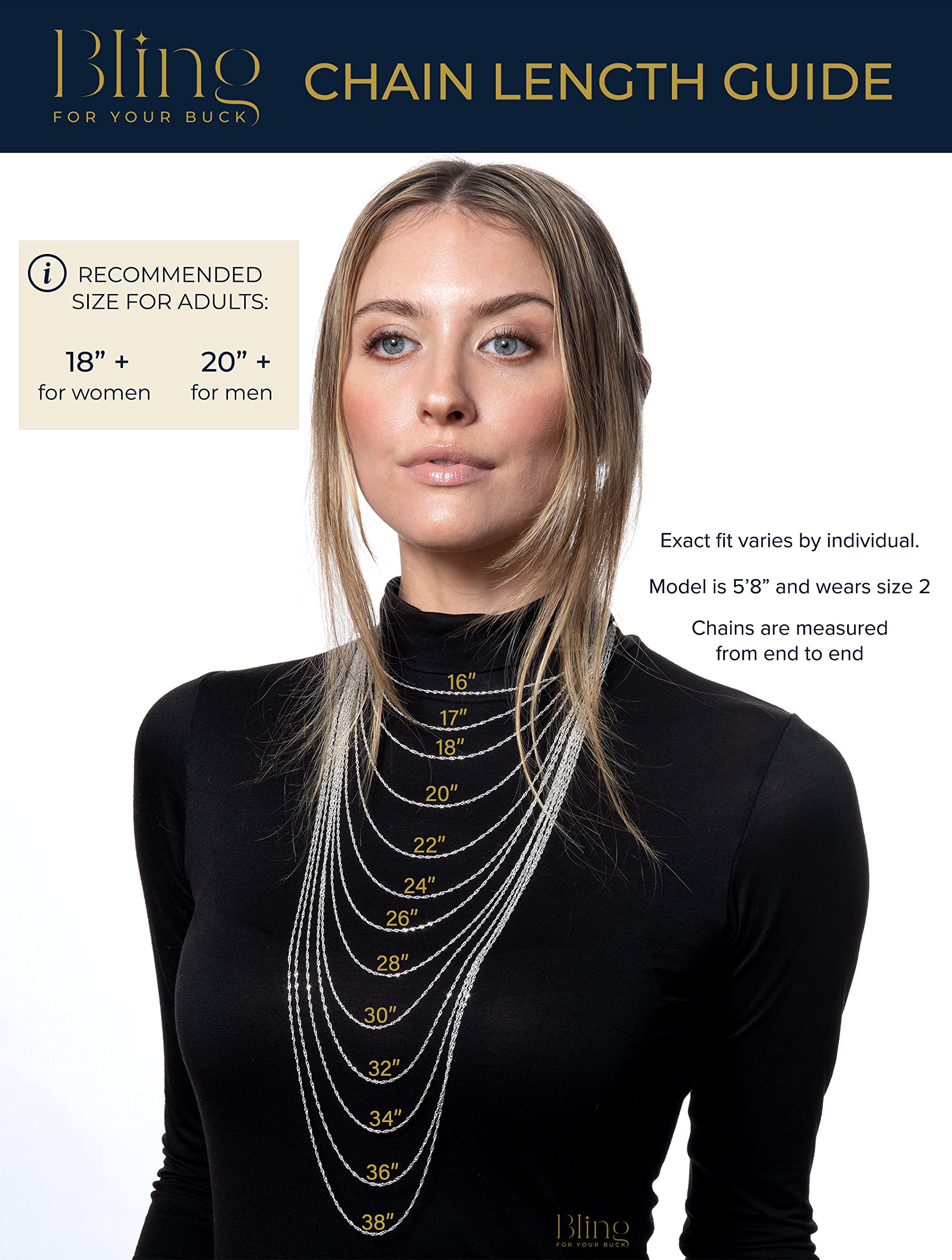 Bling For Your Buck 18K Gold over Sterling Silver .8mm Thin Italian Box Chain Necklace - 18"
