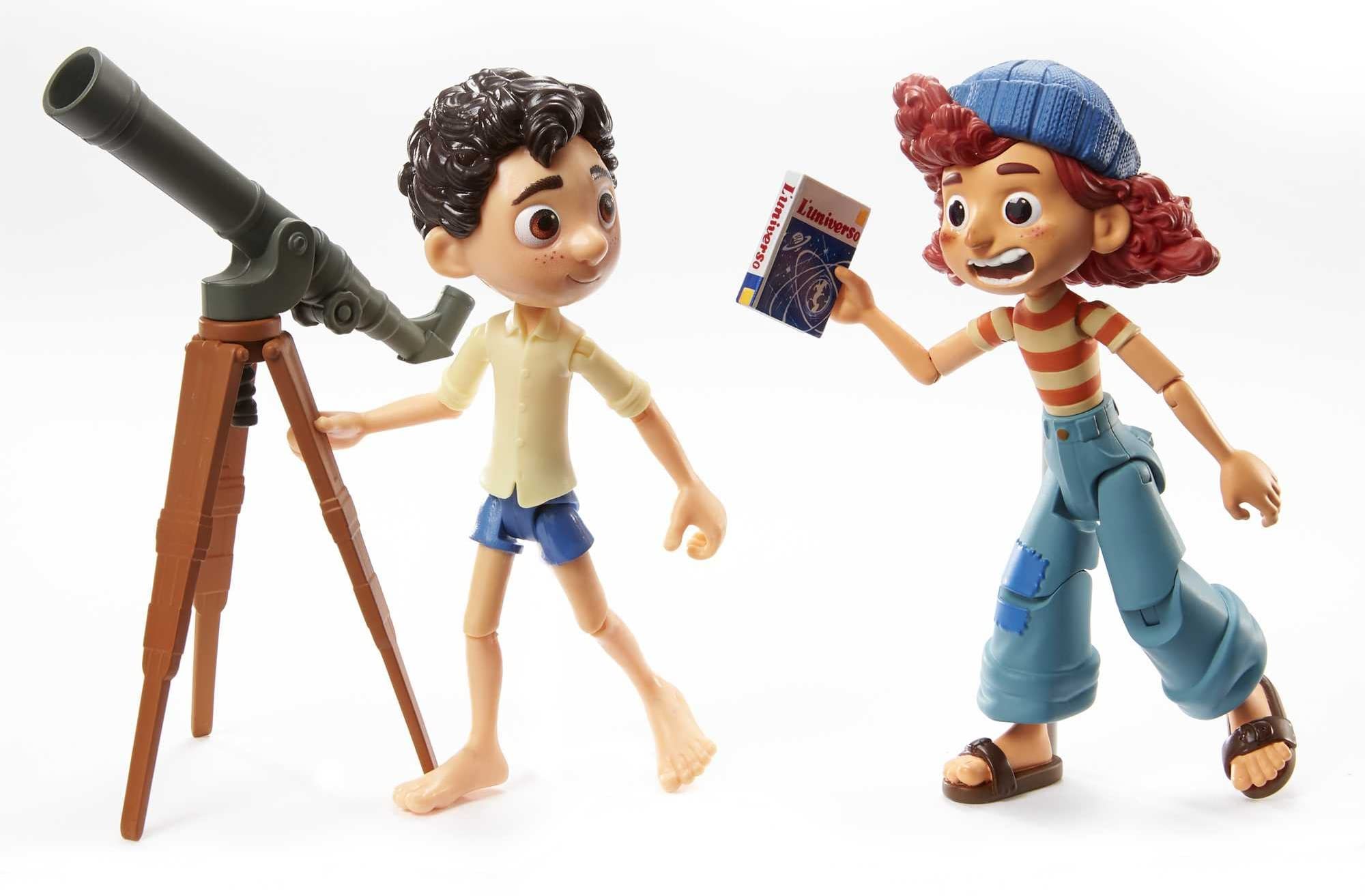 Mattel Disney and Pixar Luca Stargazers Pack with 2 Action Figures & Accessories, Set Includes Luca Paguro & Giulia 5-inch Collectibles