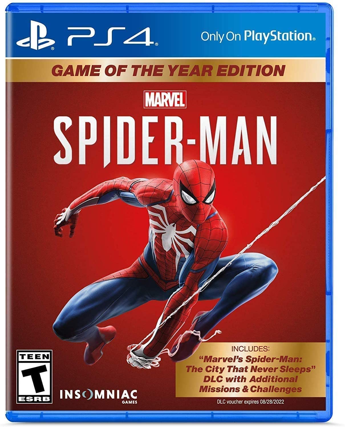 PS4 Playstation 4 Slim 1TB Console Bundle with Marvel's Spider-Man: Game of The Year Disk Edition + TWE HDMI Cable (Renewed)