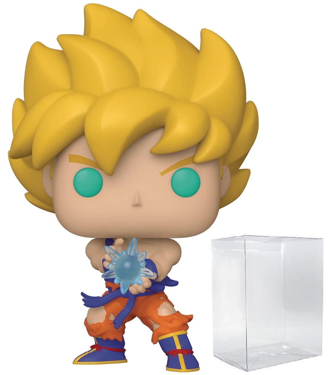 POP Dragon Ball Z - Super Saiyan Goku with Kamehameha Wave Funko Pop! Vinyl Figure (Bundled with Compatible Pop Box Protector Case), Multicolored, 3.75 inches
