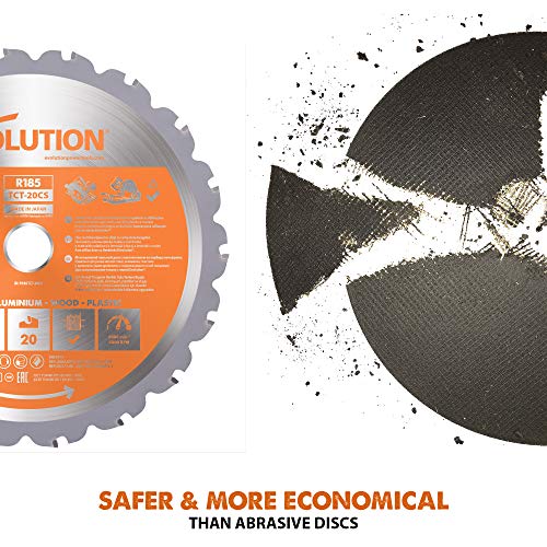 Evolution Power Tools RAGE4 7-1/4-Inch TCT Multipurpose Cutting Chop Saw
