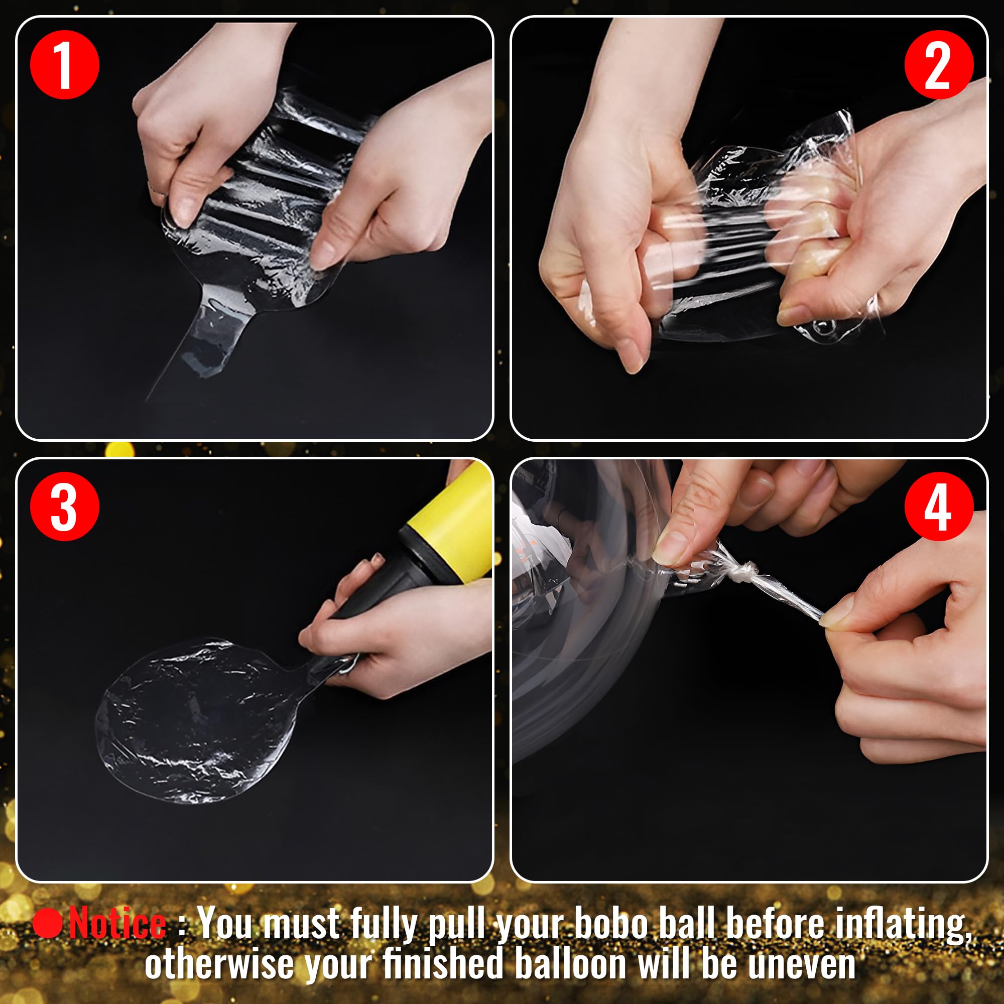 BHUCUTU 150 Pieces 5 Inch Clear Balloons for Stuffing, Small Round BoBo Balloons, Mini Bubble Balloons, Wedding Birthday Party Decorations