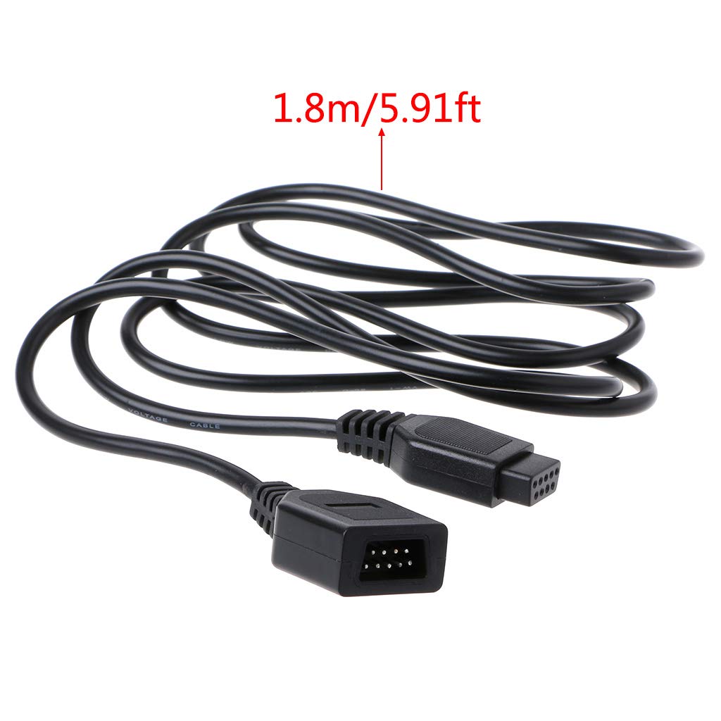Junlinto 9-Pin Extension Cable Cord 1.8m for Sega Genesis 2 Controller Game Handle Grip