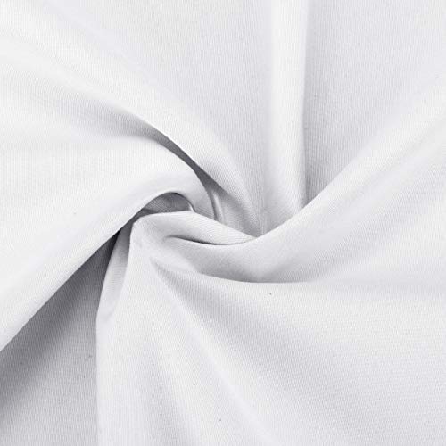 Home Collection 2 Panels 100% Blackout Curtain Set Solid Color with Rod Pocket Grommet Drapes for Kitchen, Dinning Room, Bathroom, Bedroom,Living Room Window New (74β Wide X 83β Long, White)