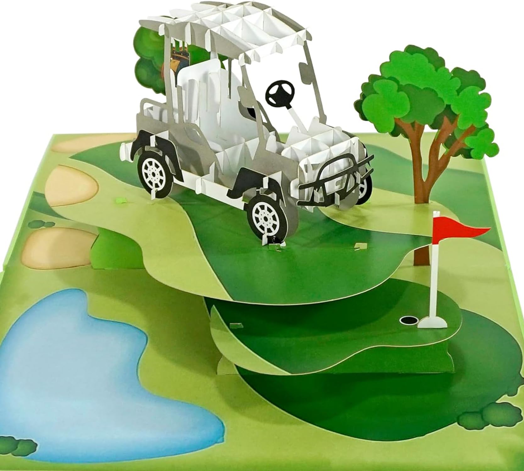 CUTPOPUP Birthday Card for Men, Fathers Day Card Pop Up, Father's Day, Birthday 3D Greeting Card for Husband, Son, Dad, Grandpa (Golf)