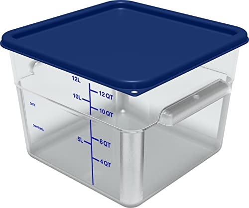 Carlisle FoodService Products CFS Squares Plastic Food Storage Lid 12-22 Quart Royal Blue
